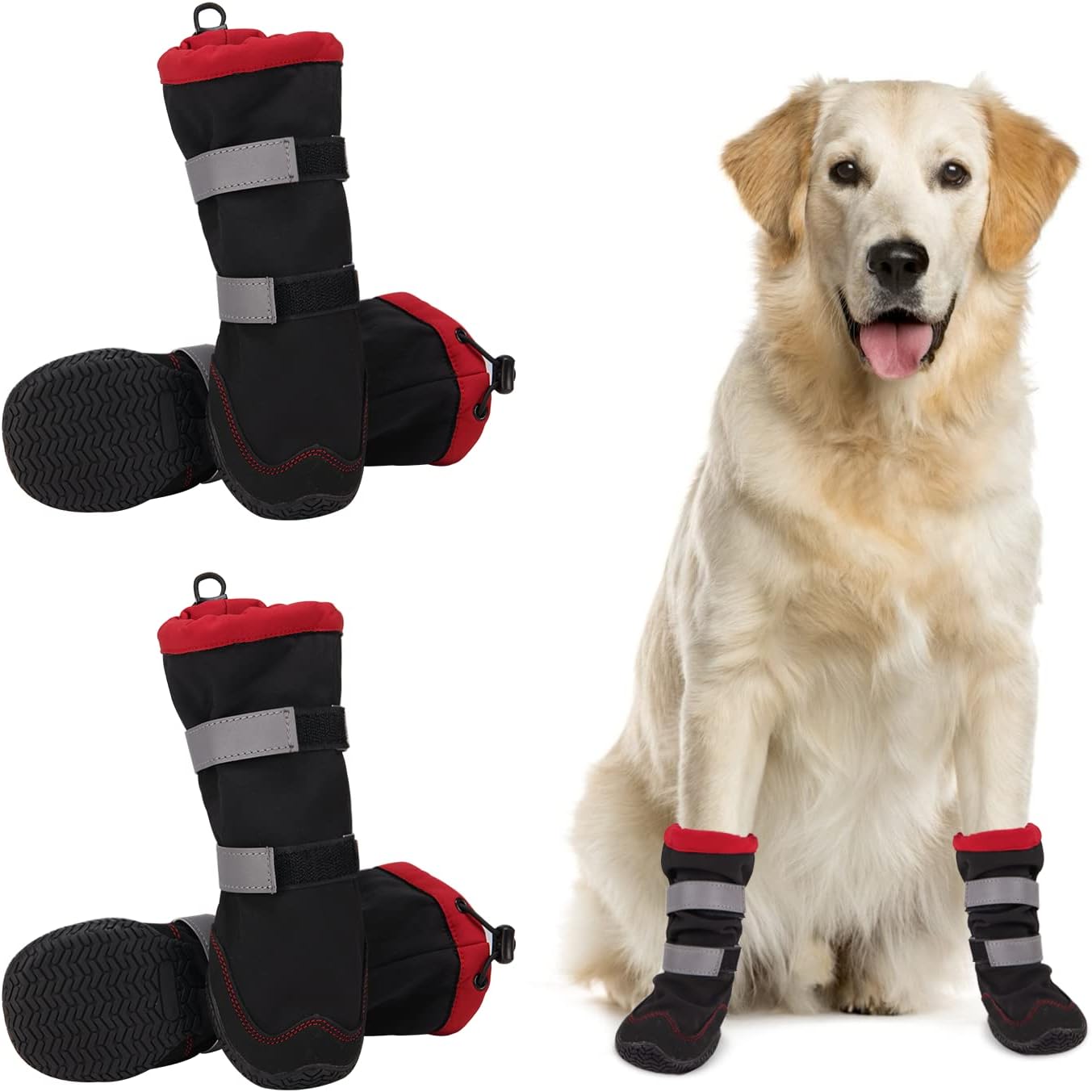 Waterproof Fleece lined Dog Snow Boots for Outdoor France Ubuy